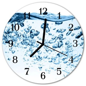 Nástenné skleněné hodiny voda