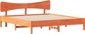 Postel bez matrace voskově hnědá 200 x 200 cm masivní borovice 3328222