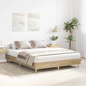 Rám postele bez matrace Dub Sonoma 150x200cm Dřevěné konstrukce 3328710