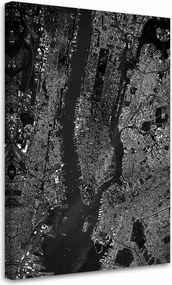 Černobílá mapa města N. Abakumov 60x90