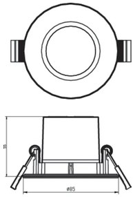 Philips - SADA 3x LED Stmívatelné koupelnové svítidlo DIVE 1xLED/5,5W/230V IP65