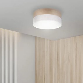 LED Stropní svítidlo SIRJA WOOD LED/20W/230V pr. 35 cm bílá/dub