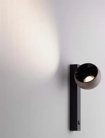 LED champaign zlato-černé nástěnné svítidlo Lusa