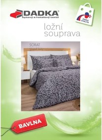 DADKA Bavlněné povlečení Sorat tmavě šedý 140x200, 70x90 cm