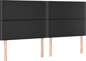Box spring postel s matrací černá 180x200 cm umělá kůže 3137617