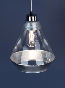 Britop 15840128 Mistral, závěsné svítidlo 1xE27 max.60W chrom/stříbrné sklo, průměr 25cm