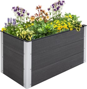 Outsunny Zvedený Záhon z Hliníku, Zahradní Záhon S Studeným Rámem, Květinový Box Odolný Vůči Počasí, Bez Spodní části, Roste Box 100x50x55,5cm pro Ter