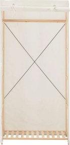 Šatní skříň bílá 79 x 40 x 170 cm textil 248192