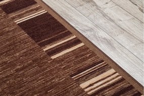 Associated Weavers, AKCE: 💧🛡️200x80 cm Protiskluzový běhoun na míru Adagio 17 hnědý - obšitý ze všech stran + aplikovaná impregnace, hnědá, chodba / předsíň
