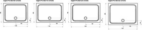 Ravak Sprchová vanička obdelníková 80×110 cm - bílá,     GIGANT PRO 80×110 CHROME   XA04D401010 GIGANT PRO 80×110 CHROME