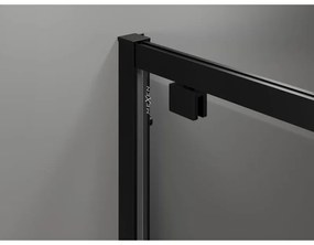Mexen Exo, sprchový kout s křídlovými dveřmi 70 x 80 cm, 6mm čiré sklo, černý profil, 8181-070-080-70-00