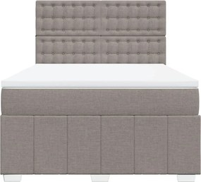Box spring postel s matrací taupe 160x200 cm textil 3294037