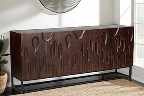 Designová 3D komoda Drop z akáciového masivu 175cm