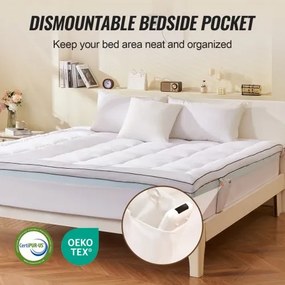 Matrac Topper Premium Memory Foam Fiber Fill King tloušťka 101,6 mm