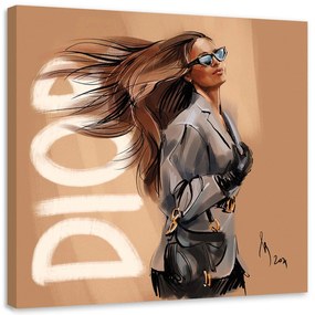 Gario Obraz na plátně Dior Fashion Woman Walk - Irina Sadykova Rozměry: 30 x 30 cm