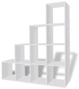 vidaXL 242550 Marketos Staircase Bookcase/Display Shelf 142 cm White