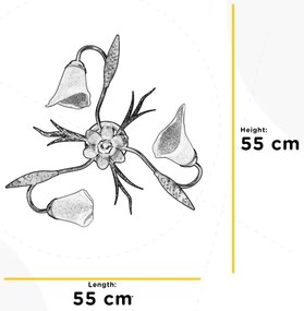 ONLI - Stropní svítidlo ALGA 3xE14/6W/230V bronzová