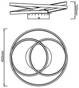 Brilliant - LED Stropní svítidlo LABYRINTH LED/40W/230V pr. 39,5 cm černá