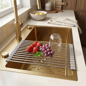 Rolovací odkapávač na dřez REA P12298A, šedý
