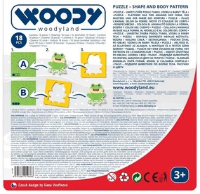 Woody Puzzle se zvířátky, tvary-barva