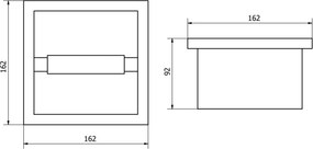 Mexen X-Wall-P, zapuštěný držák na toaletní papír, grafitová matná - 19E3
