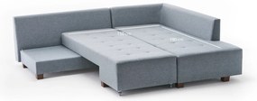 Hanah Home Rozkládací rohová pohovka MANAMA světle modrá pravý roh 825BLC2545