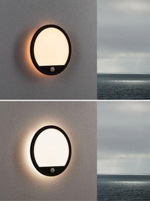 P 94708 LED venkovní panel Lamina Backlight pohybové čidlo neláká hmyz IP44 kruhové 280mm CCT 14W 230V černá umělá hmota - PAULMANN