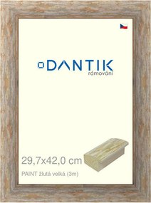 DANTIK rámeček 29,7x42 | PAINT žlutá velká (Plexi Čiré)