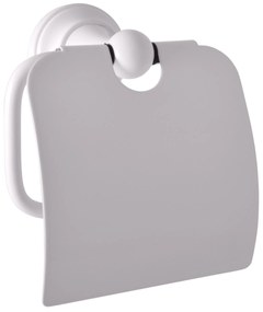 Slezák RAV Držák toaletního papíru s krytem bílý Koupelnový doplněk MORAVA RETRO, Barva: bílá - MKA0400B