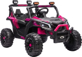AIYAPLAY Dětské elektrické auto UTV pro dva, růžové