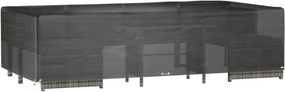 Plachta na zahradní nábytek s 12 očky 315x160x75 cm obdélníková 319309