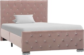 vidaXL Rám postele samet 100 x 200 cm [286824] Barva: Růžová