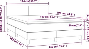 Box spring postel s matrací cappuccino 140x190 cm umělá kůže 3141004