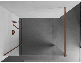 Mexen Kioto sprchová zástěna 80x200 cm 8 mm, profil růžové zlato, sklo efekt zrcadla, 800-080-101-60-50