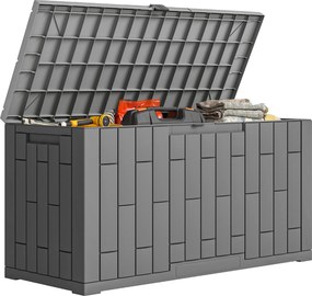 Outsunny venkovní úložný box 227 l, vodě a UV odolný pryskyřicový box s možností uzamčení pro zahradu, terasu, 106,5 x 43 x 54,5 cm | Aosom