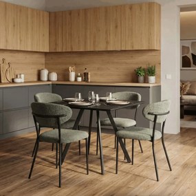 Jídelní stůl 90x90cm HT-R5190 GREY, lamino, šedý dub