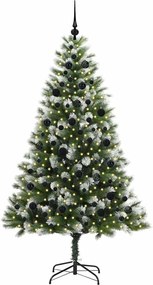 Umělý vánoční stromeček s umělým sněhem 300 LED Teplá bílá 3395452