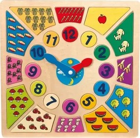 Small Foot Vkládací výukové puzzle nauč se hodiny / od 3 let