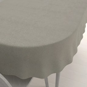 Biante Oválný ubrus/imitace broušené kůže Alcantara ALC-014 Světle šedý 120x140 cm