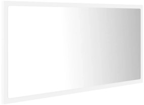 LED koupelnové zrcadlo bílé 90 x 8,5 x 37 cm akrylové - Default Title