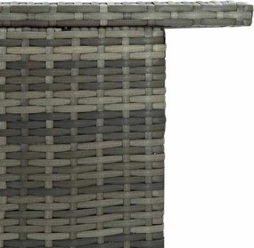 Zahradní barový stůl šedý 120 x 55 x 110 cm polyratan 313469