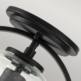 Designové stropní svítidlo koule Elstead Somerset čiré sklo / černá