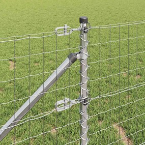 Venkovní euro plot s hroty 25 x 0,8 m Pozinkovaná ocel Stříbrná 3350765