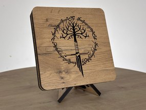 Li-Go "Symbol prstenu" lampa 19x19cm provedení povrchu: dub