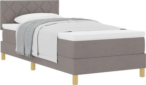 Postel s boxspringem s polštářem Taupe 90 x 200 cm textil 3338969