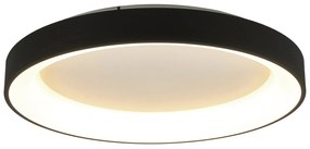 Mantra Niseko II, stropní kruhové svítidlo LED 50W, 2700-5000K, dálk. ovládání, černá, průměr 65cm