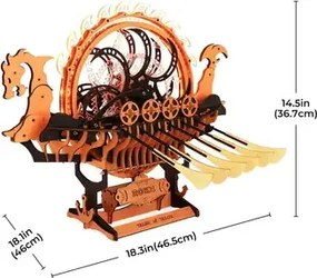 RoboTime 3D dřevěná skládačka Vikinská dračí loď