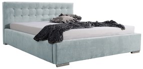 Eka Čalouněná postel Anastasia - Fresh 140x200 cm Barva látky - Fresh: Nebeská modrá (33), Úložný prostor: S kovovým rámem úložného prostoru