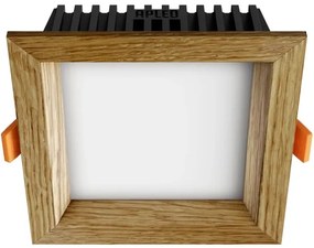 APLED - LED Podhledové SQUARE WOODLINE LED/6W/230V 4000K 12x12 cm dub masiv