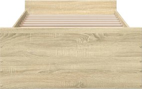 Rám postele se zásuvkami dub sonoma 90x200 cm kompozitní dřevo 3280337